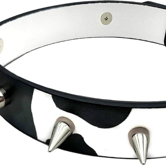 Jewelry | Cow Print Leather Choker Necklace Punk Gothic Cow Cosplay ...
